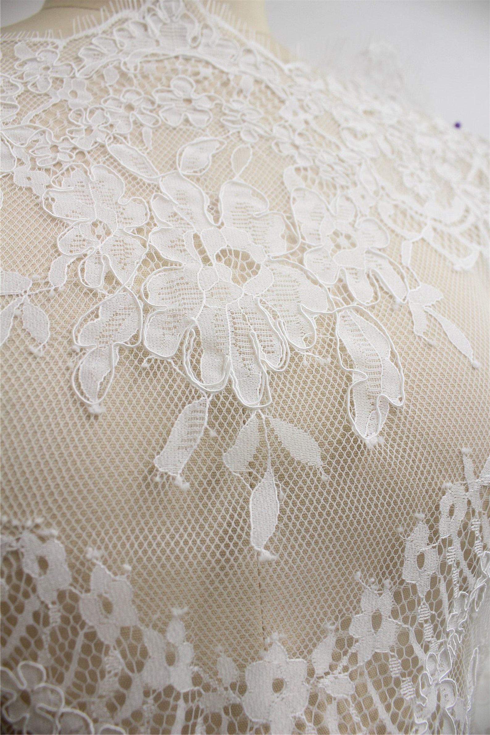 Corded Lace for Bridal Dress.elegant Quality 100% Nylon Lace - Etsy