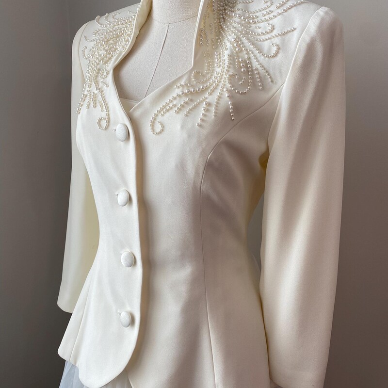 White Evening Jacket - Etsy