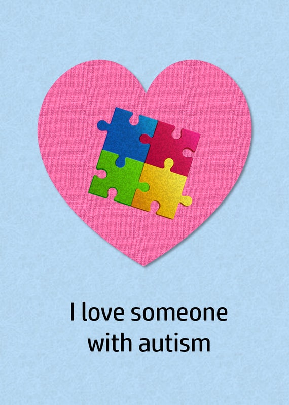 I Love Someone With Autism 5x7 Greeting Card | Etsy