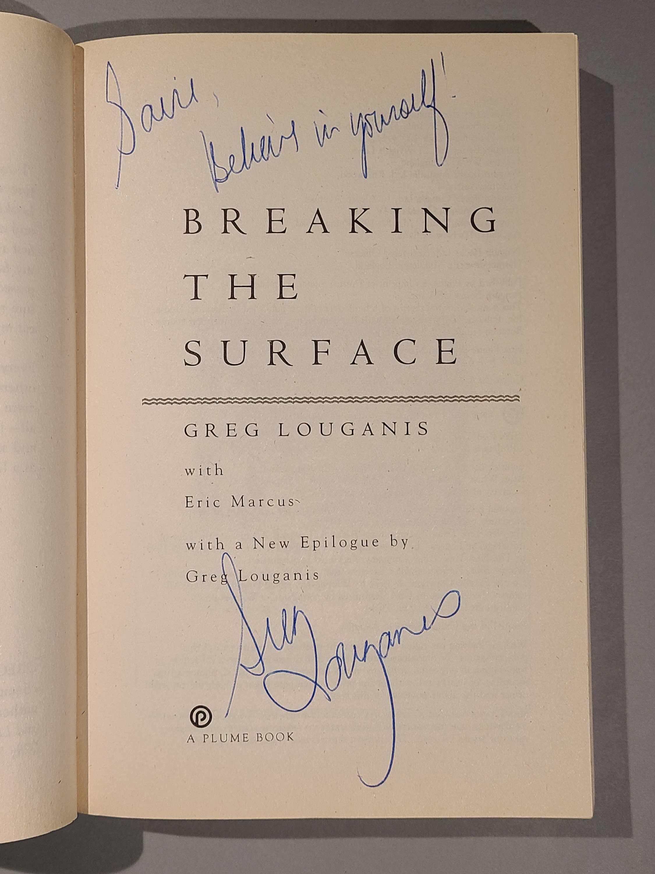Breaking the Surface - Signed Book by Greg Louganis - Etsy