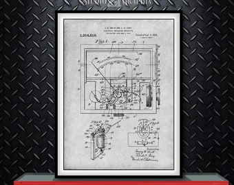 Edison Electrical Generator Patent Print Art 1889 - Etsy