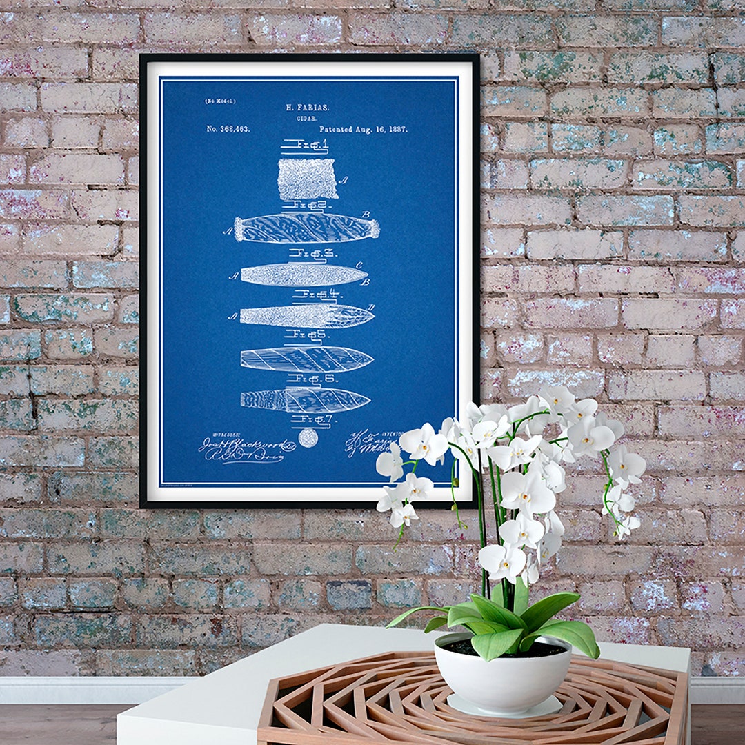 1887 Farias Cigar Patent Print, Tobacco, Smokers Gift, Smoke Shop Decor ...