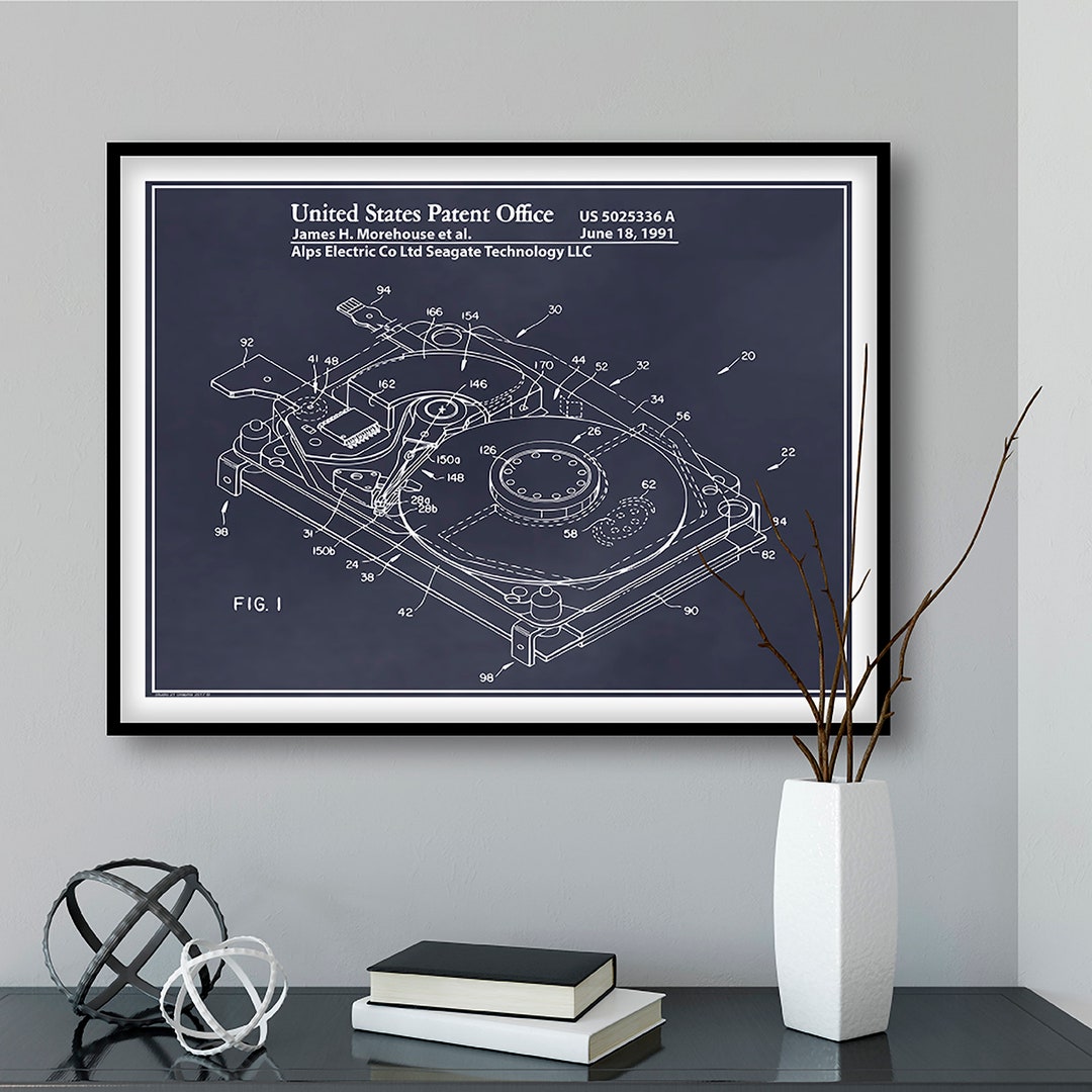 1991 Seagate Computer Hard Drive Patent Print Science Gift - Etsy
