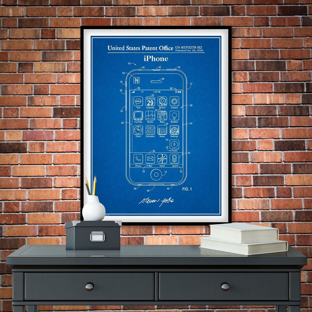 Cell Phone Patent Print, Science Gift, Computer Art, Technology Decor ...