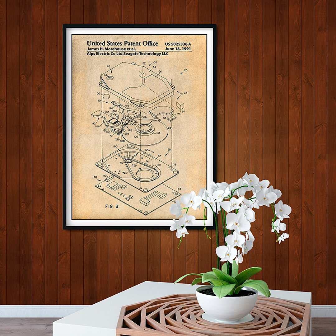 Seagate Computer Hard Drive A Patent Print, Science Gift, Computer ...