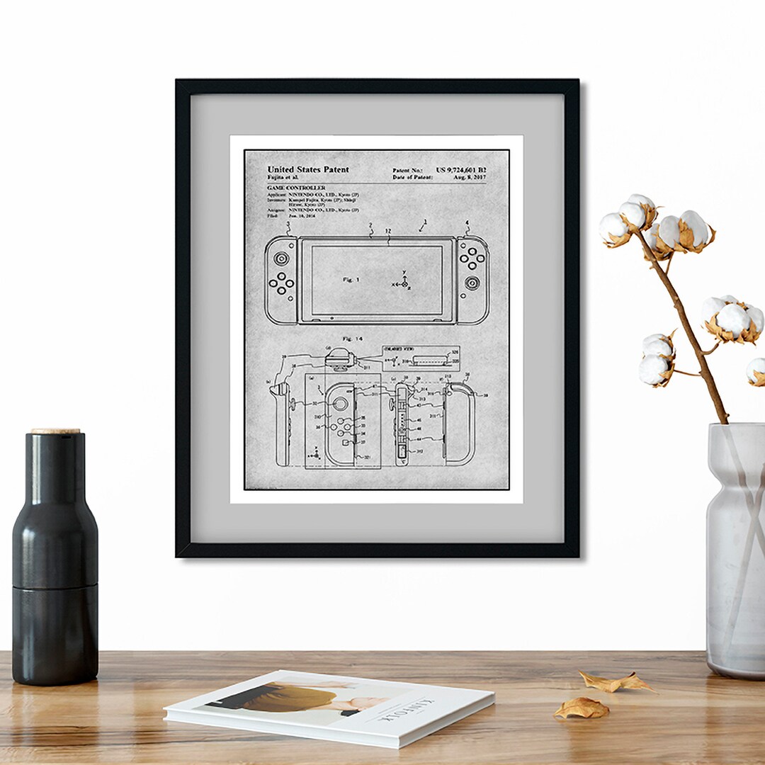 2016 Game Controller Patent Print, Video Games, Gamer Gift, Kids Room ...