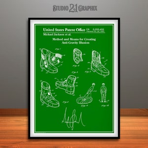 Michael Jackson Gravity Boots Patent Print, Dancer Gift, Dance Studio ...