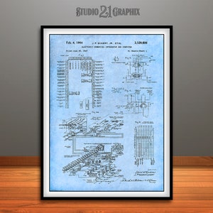 1947 ENIAC First Programmable Computer Patent Print, College Dorm ...