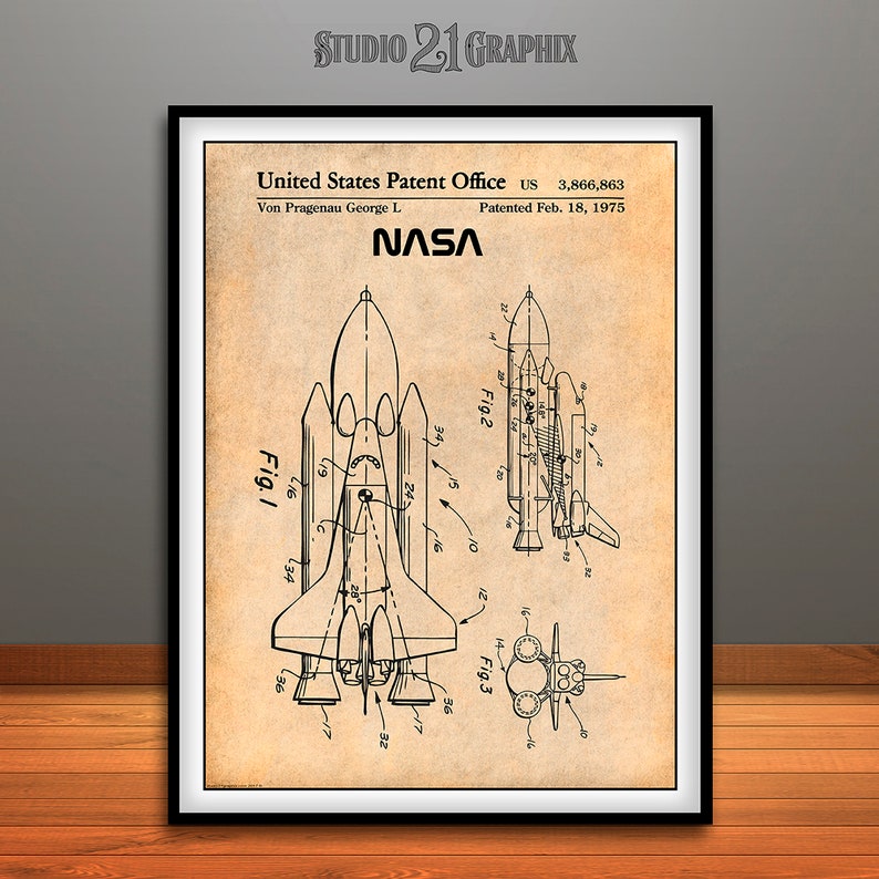 1975 Space Shuttle Patent Print Space Shuttle Poster | Etsy