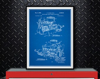 Wankel Rotary Engine Patent Print Art 1961 - Etsy