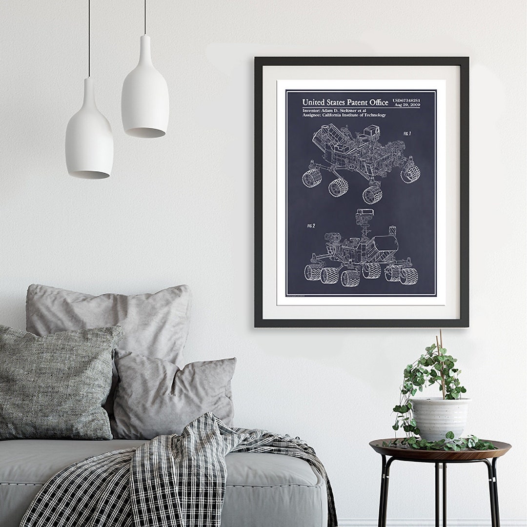 2009 NASA Curiosity Mars Rover Patent Print, NASA, Space Program, Space ...