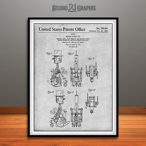 1960 Mr. Machine Mechanical Toy Robot Patent Print, Ideal Toys, Kids ...