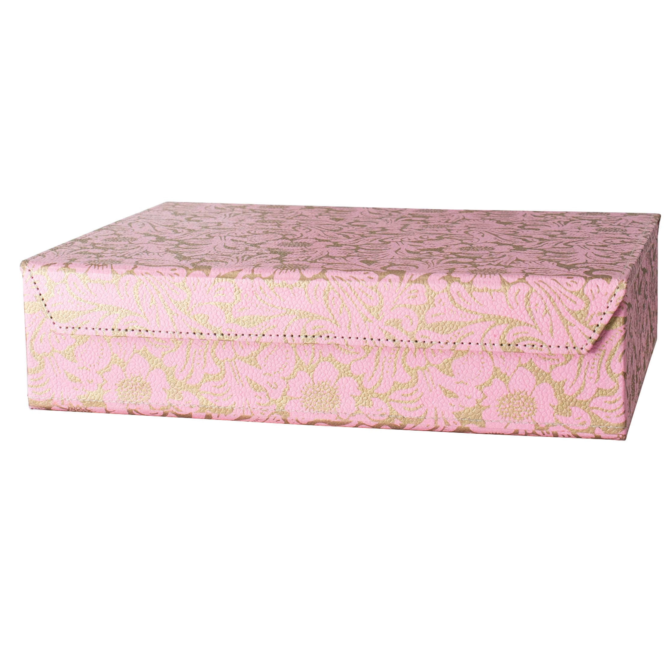 Recycled Gold Floral Print A4 Storage Box Covered in - Etsy