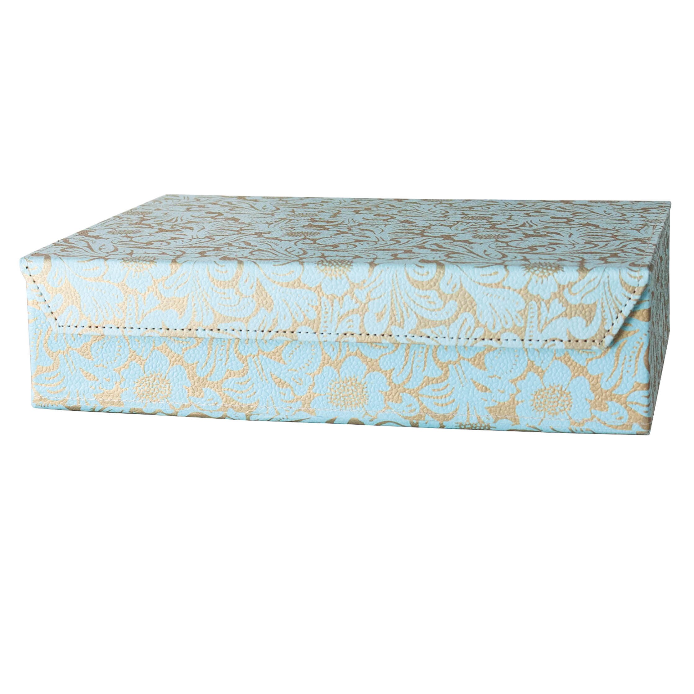 Recycled Gold Floral Print A4 Storage Box Covered in - Etsy