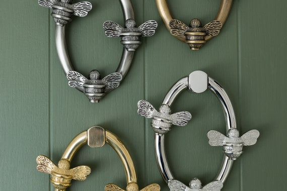 Solid Brass Nectar Bee Door Knockers Premium Size Door - Etsy