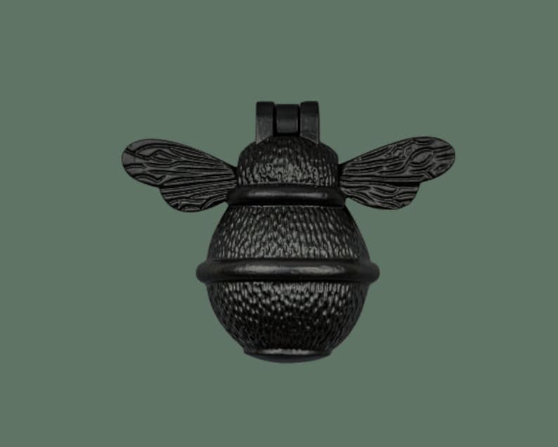 Bee Door Knocker for Front Door Polished Solid Brass Black - Etsy UK