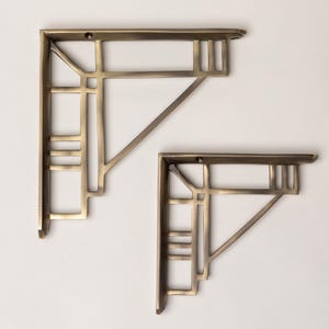 Camden Solid Brass Shelf Brackets | Brass Shelving Heavy Solid Cast Brass Shelf Bracket - Etsy