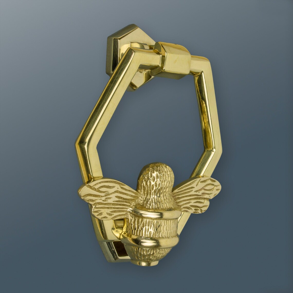 Brass Honeycomb Bee Door Knocker Gold Brass Finish Door - Etsy UK