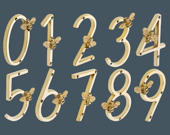 Elegant Brass Door Numbers Brass Door Numbers Replacement | Etsy