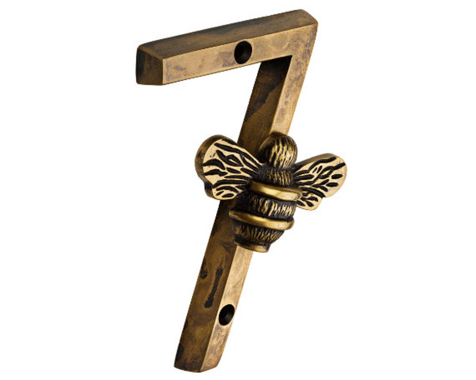 Brass Bee House Number Sign 4 Inch 10 Cm Modern Door Numbers - Etsy UK