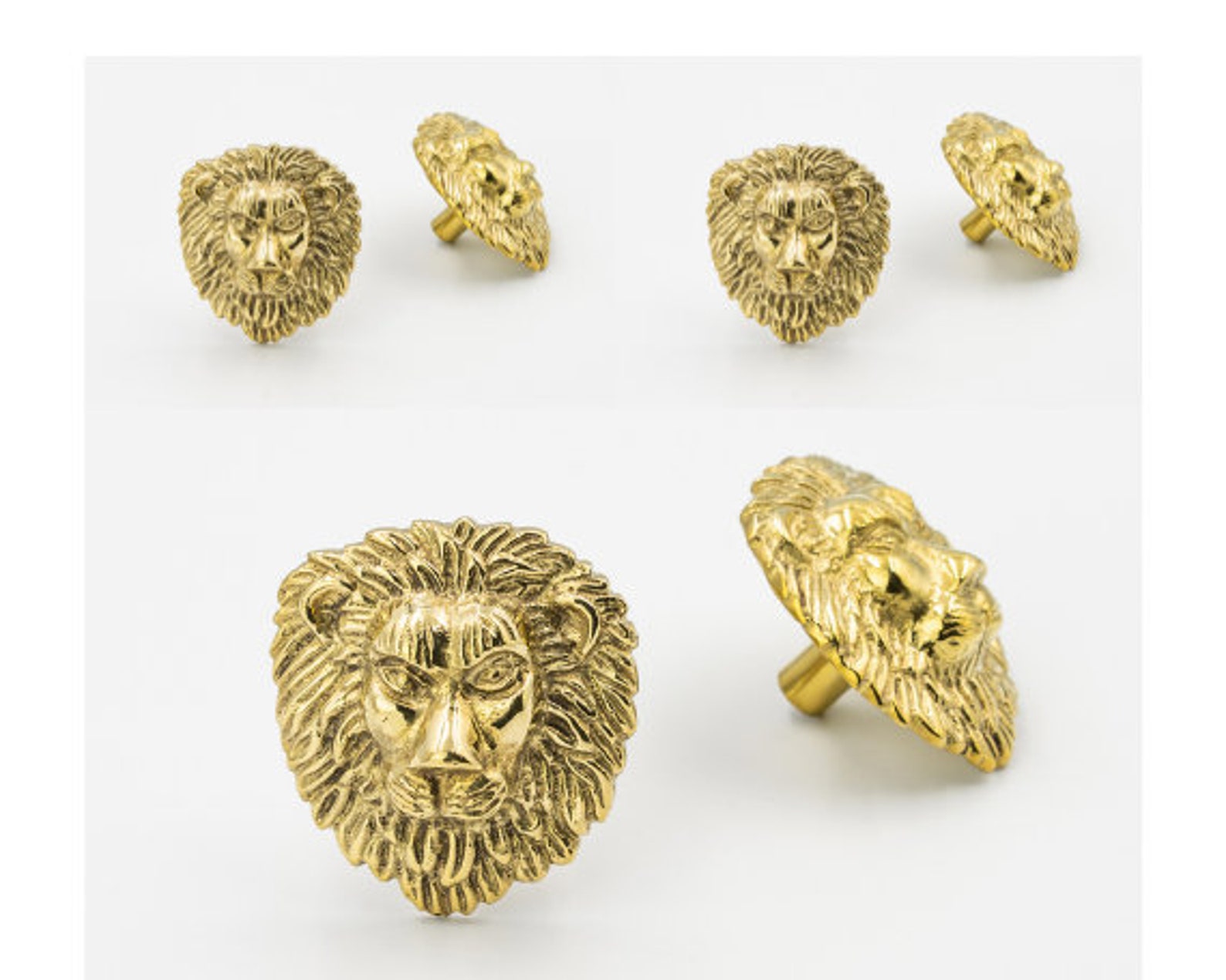 6 X Brass Lion Drawer Knobs Drawer Handle Cabinet Knob 4 - Etsy