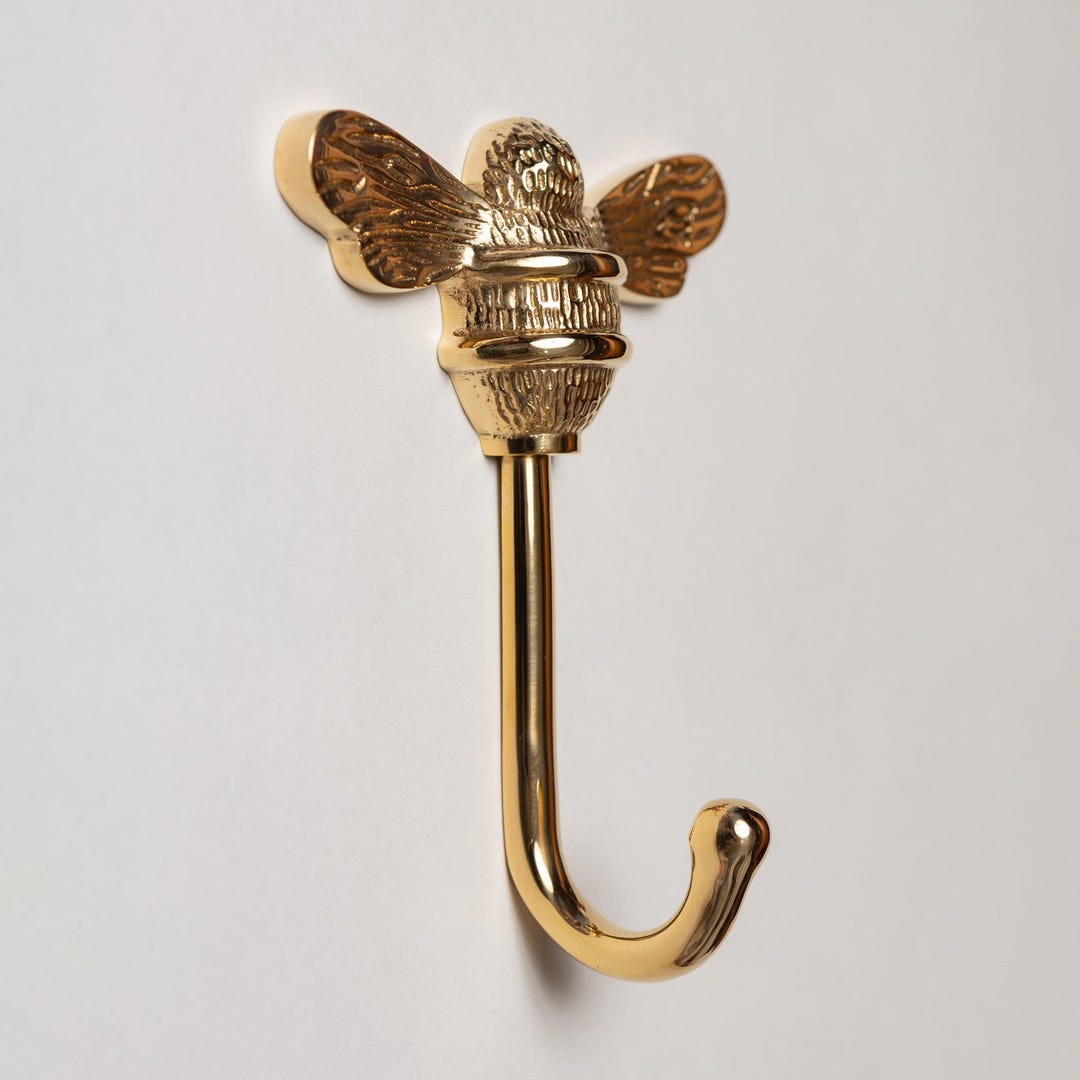 Solid Brass Bee Coat Hook | Towel Hook | Wall Mounted Wall Hooks ...