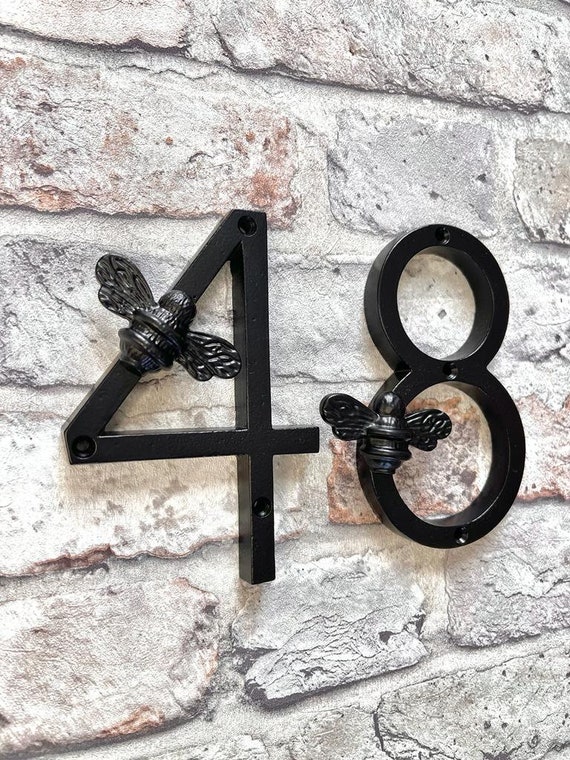 House Number Sign 5 Inch 13 Cm Modern Brass Door Numbers - Etsy