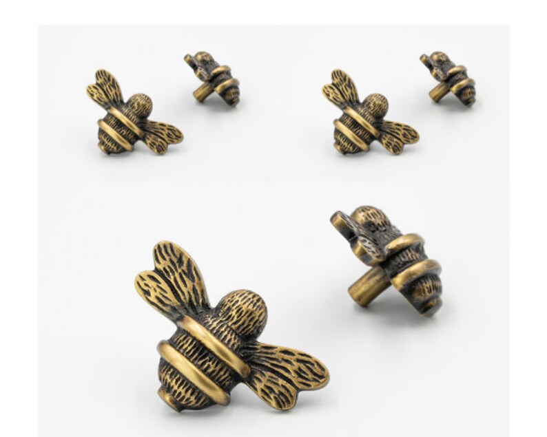 6 X Brass Bee Bumblebee Drawer Knob Drawer Handle Cabinet - Etsy