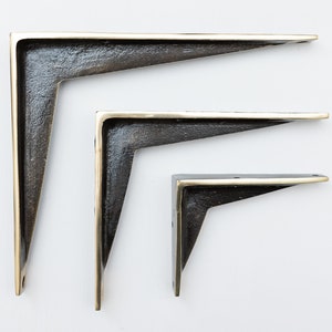 Satin Brass Shelf Brackets Heavy Duty Brackets for Kitchen - Etsy