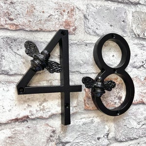 Brass Bee House Number, Modern Door Sign (5 Inch) - Etsy