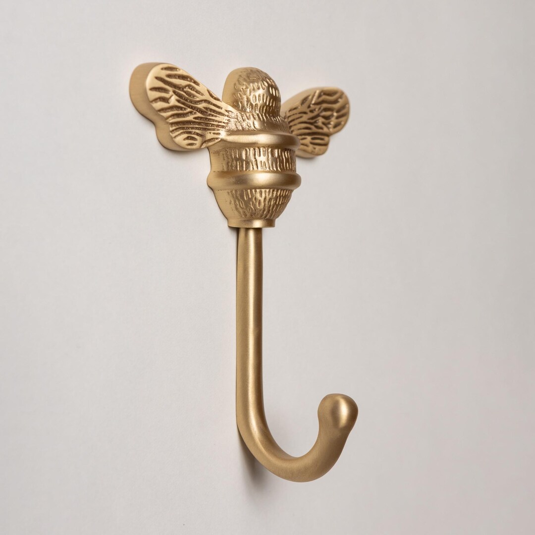 Solid Brass Bee Coat Hook | Towel Hook | Wall Mounted Wall Hooks ...