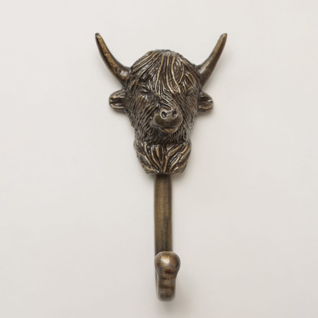 Highland Cow Coat Hook | Towel Hook | Wall Mounted Wall Hooks | Hooks ...