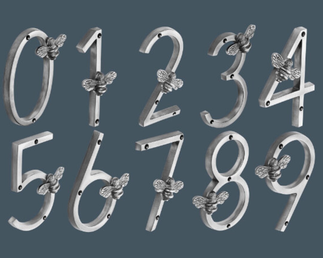 Elegant Brass Door Numbers | Brass Door Numbers | Replacement Door ...