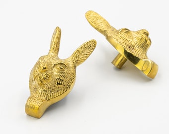 Brass Hare Rabbit Drawer Knob Drawer Handle Cabinet Knobs | Etsy