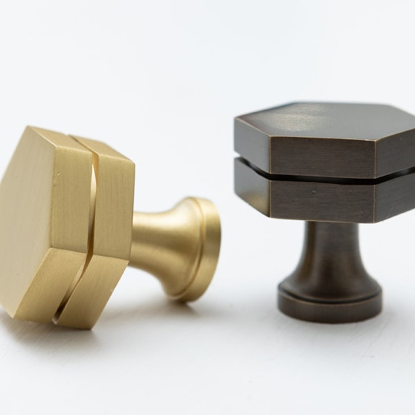 Hexagon Knobs - Etsy UK