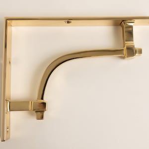 Polished Brass Vintage Industrial Style Solid Brass Shelf Brackets ...