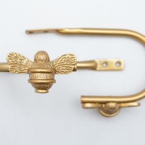 Brass Bee Curtain Holdbacks | Gold Bumblebee Tie Backs - Etsy