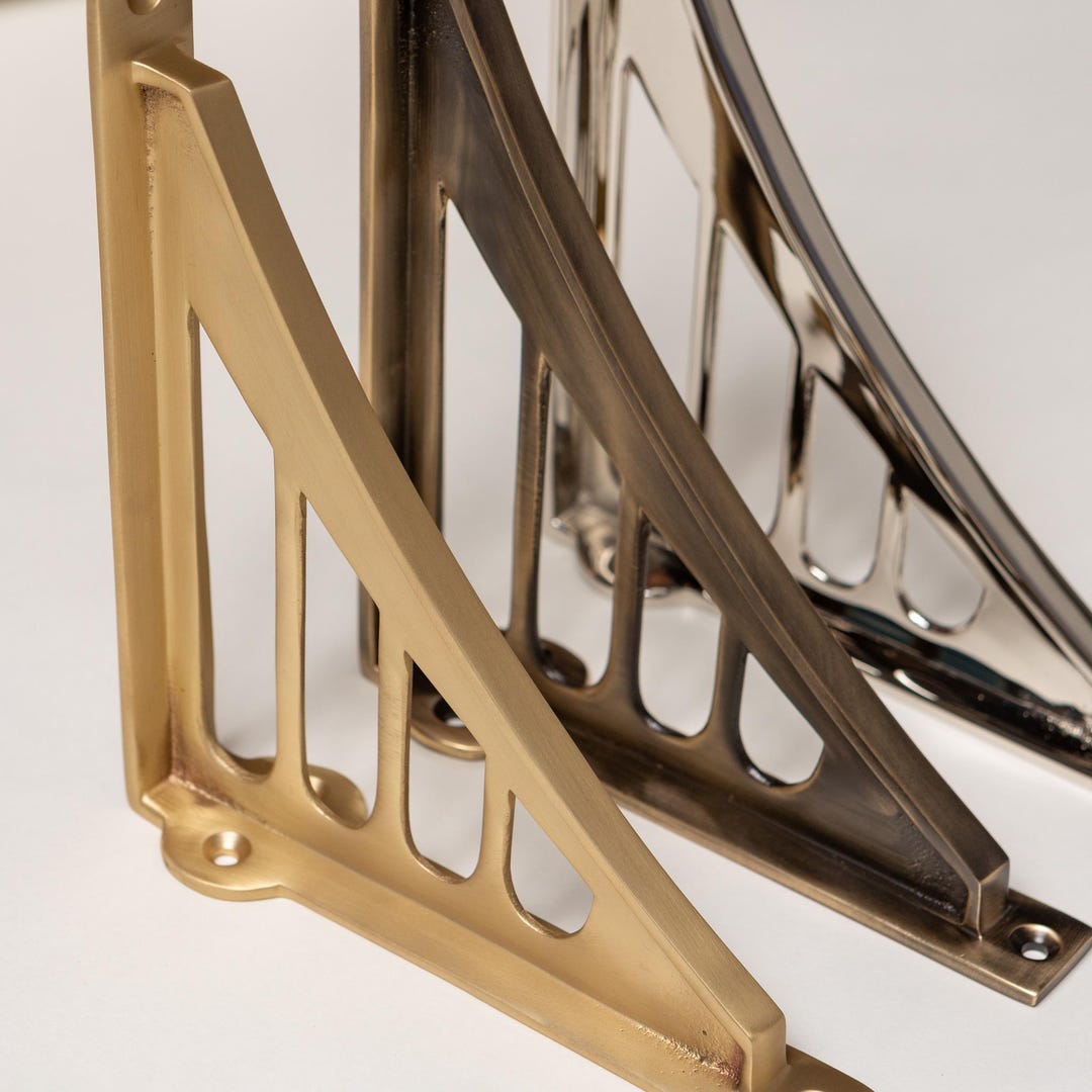 Morpeth Solid Brass Shelf Brackets | Brass Shelving Heavy Solid Cast ...