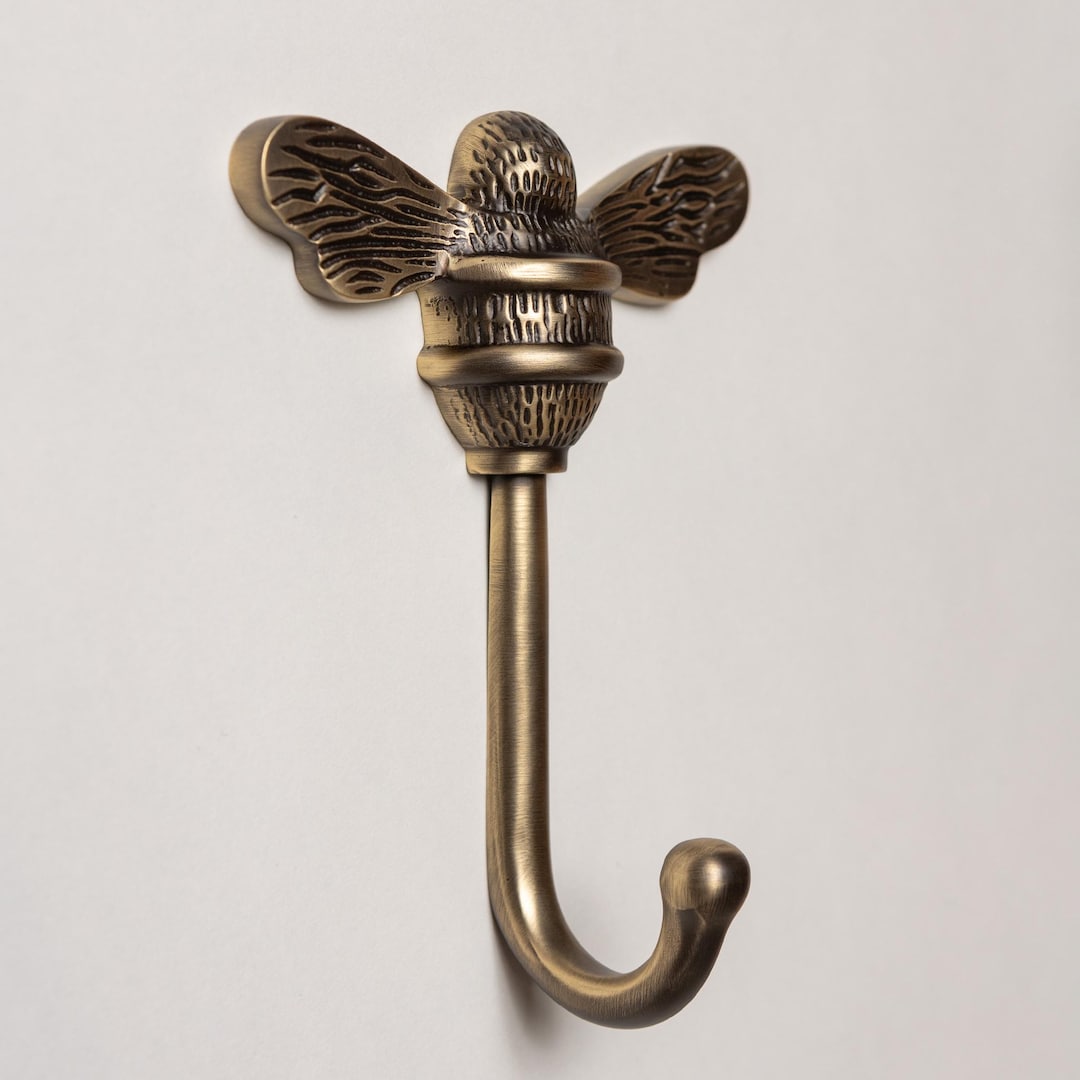 Solid Brass Bee Coat Hook | Towel Hook | Wall Mounted Wall Hooks ...