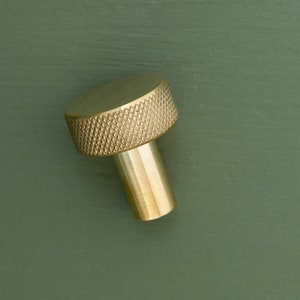 Solid Brass Knurled Pull Handles & Knobs Kitchen Handles - Etsy UK