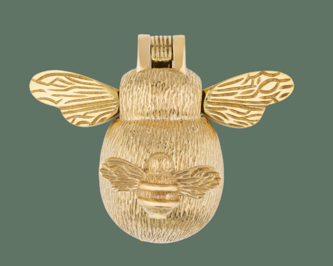 Mini Bee Door Knocker for Front Door | Polished Solid Brass Bee | Gold ...