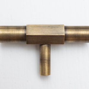 Solid Brass Hexagonal Kitchen Cabinet Pull | Modern Furniture Handle - Etsy