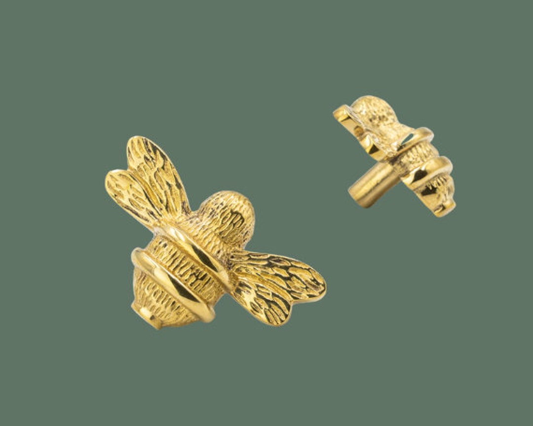 Bumble Bee Drawer Knob | Bee Drawer Handle Solid Brass | Bee Cabinet ...