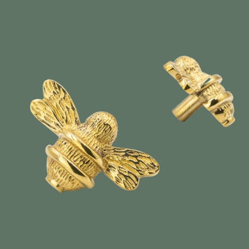 Golden Bumble Bee Brass Drawer Knob Pull Hardware - Etsy