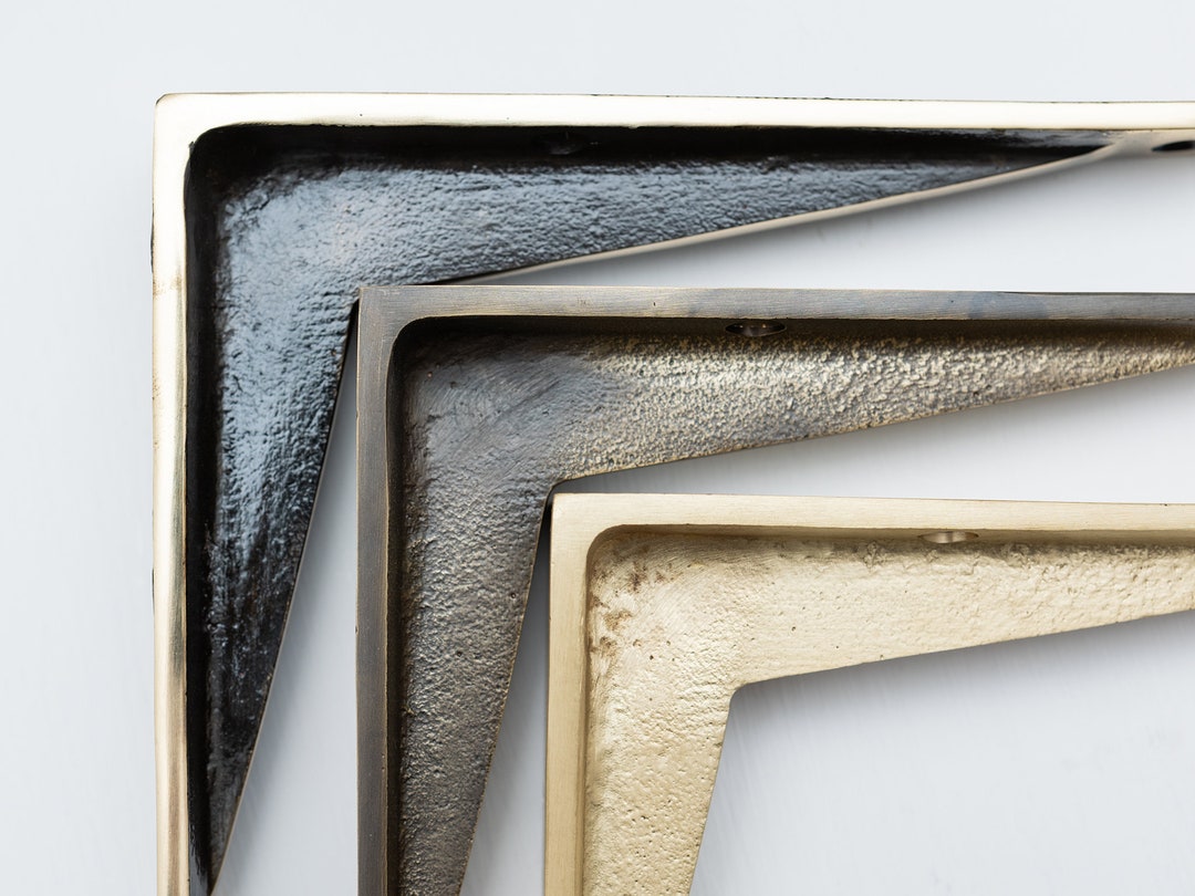 Solid Brass Shelf Bracket | Heavy Duty Bookshelf Support | (sold ...