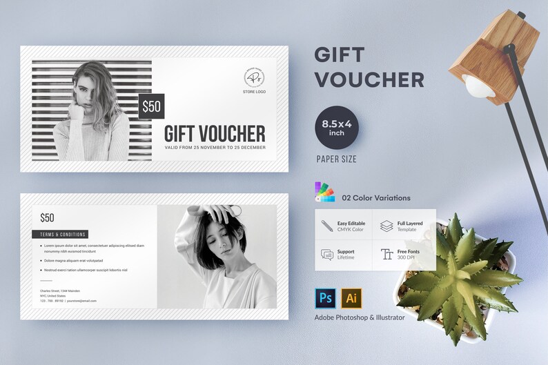 Editable Gift Voucher Template Event Gift Ticket Gift - Etsy