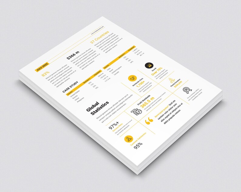 Business Fact Sheet Template, Company Data Sheet, Canva Word Data Sheet ...