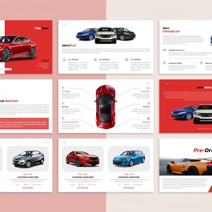 Car Powerpoint Template, Automobile Portfolio Presentation Slides, Car ...