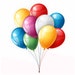 Colorful Balloons Clipart, Birthday Balloon Clipart, Party Decorations ...