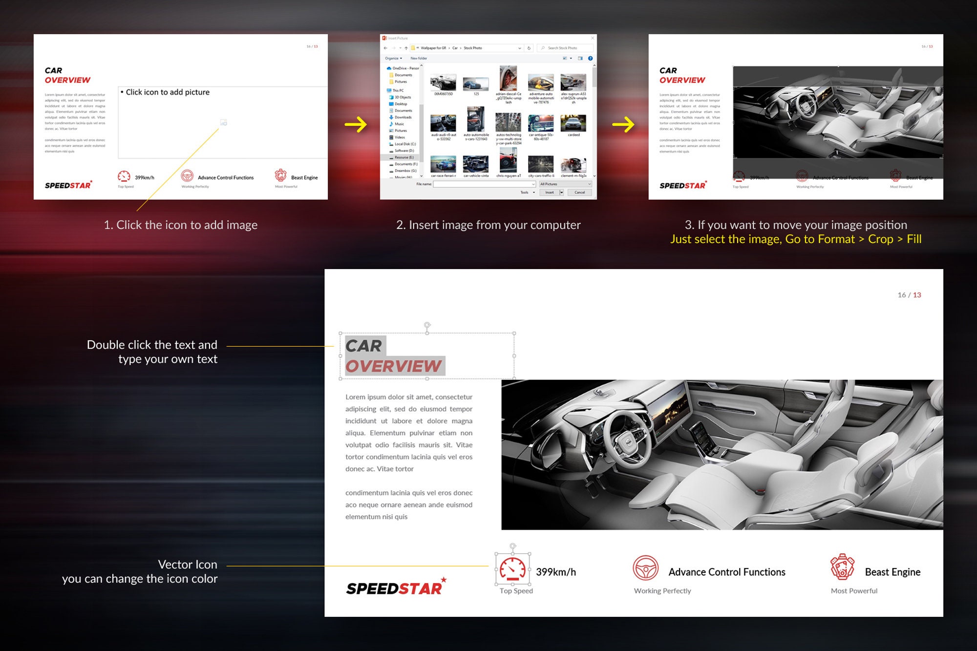 Car Powerpoint Template, Automobile Portfolio Presentation Slides, Car ...